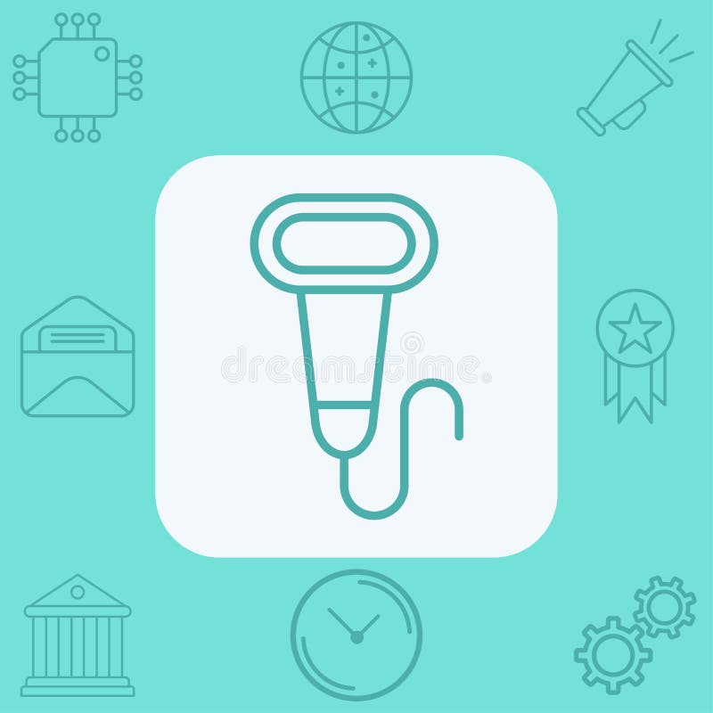 Barcode Scanner Vector Icon Sign Symbol Stock Vector - Illustration of ...
