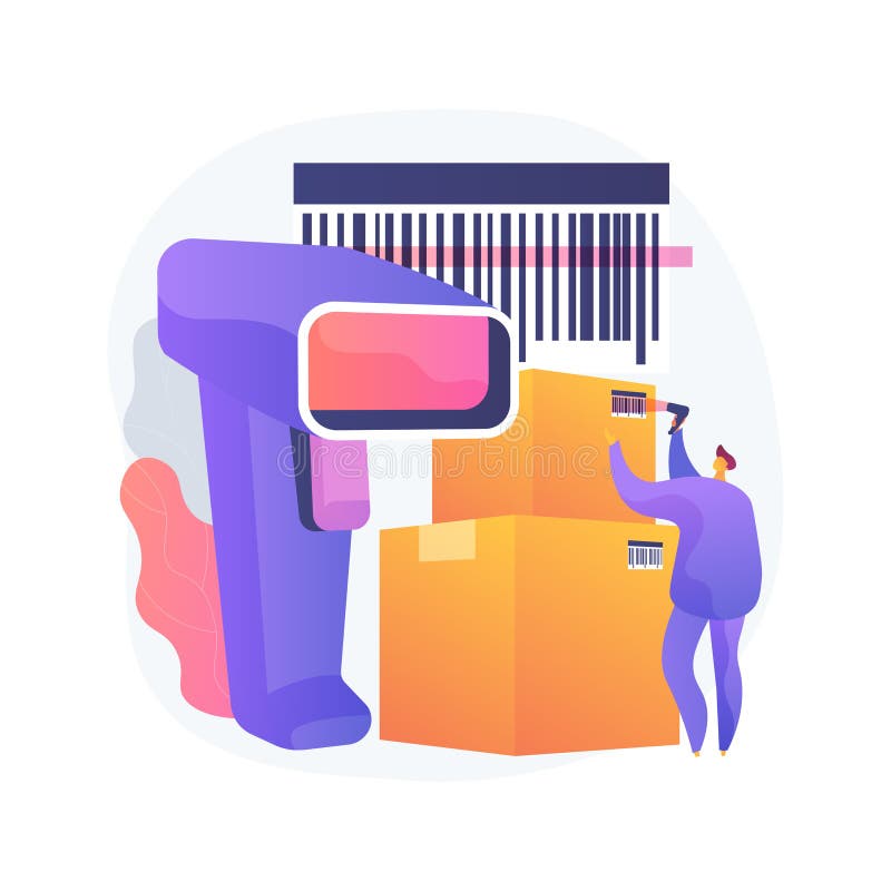 Barcode Scanning Abstract Concept Vector Illustration. Stock Vector ...