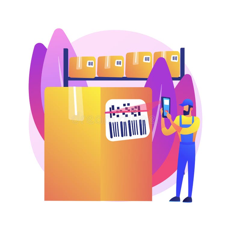 Barcode Scanning Abstract Concept Vector Illustration. Stock Vector ...