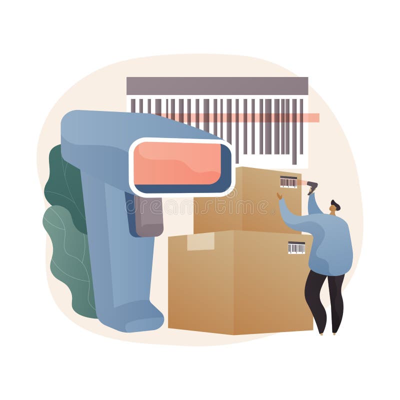 Barcode Scanning Abstract Concept Vector Illustration. Stock Vector ...