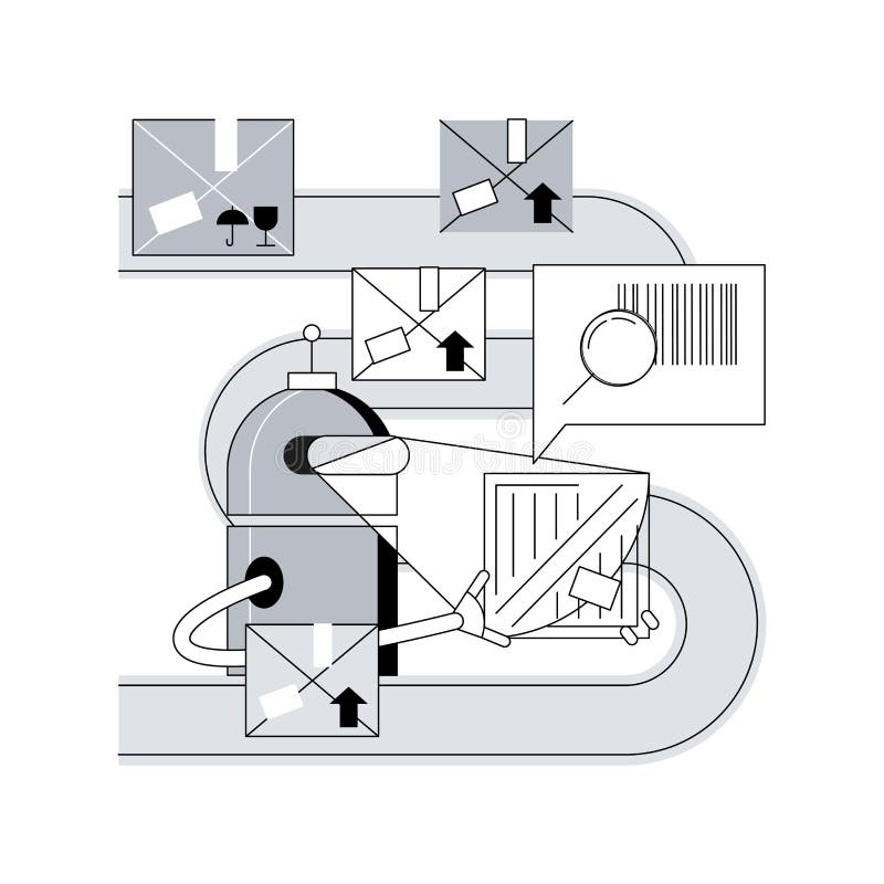 Barcode Scanning Abstract Concept Vector Illustration. Stock Vector ...