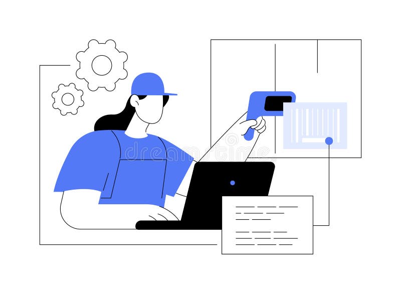 Barcode Scanning Abstract Concept Vector Illustration. Stock Vector ...