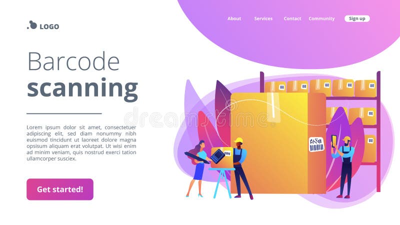 Barcode Scanning Abstract Concept Vector Illustration. Stock Vector ...