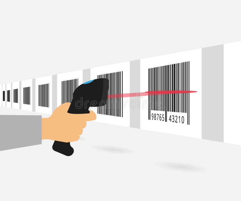 Barcode Scanning at the Warehouse Stock Vector - Illustration of order ...