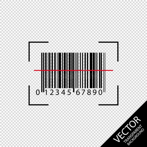 Barcode Scanning Icon - Vector Illustration - Isolated on Transparent ...