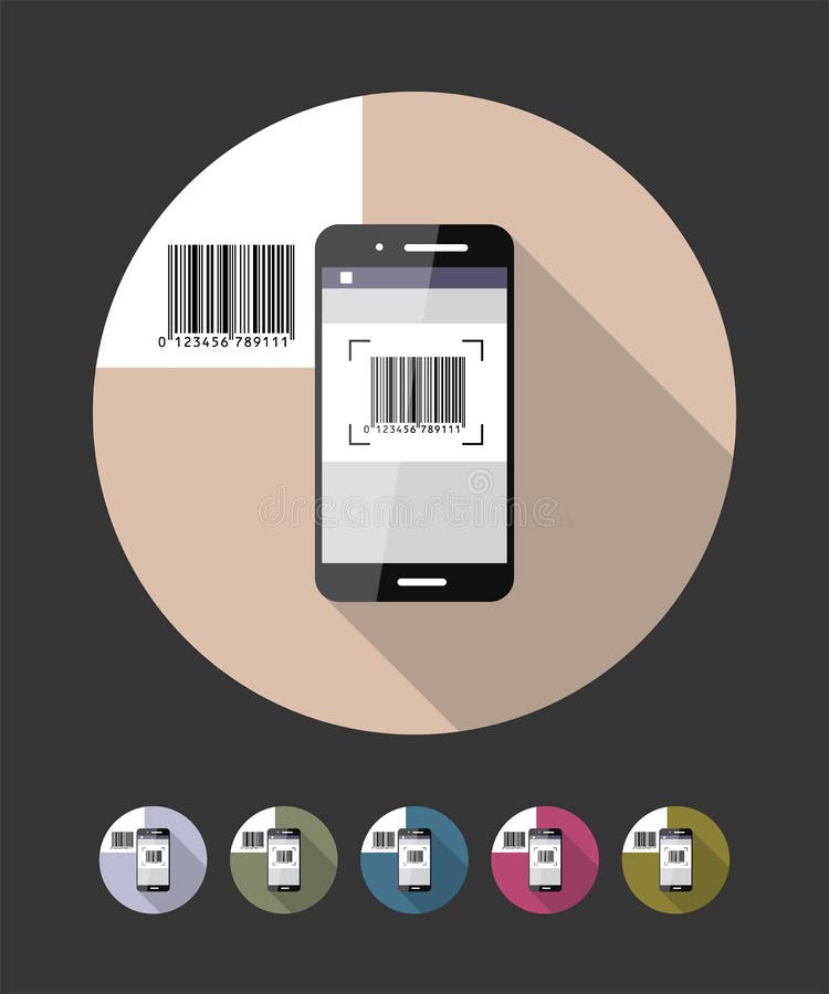 Barcode Scanning Phone. Vector Flat Style Illustration. Stock Vector ...