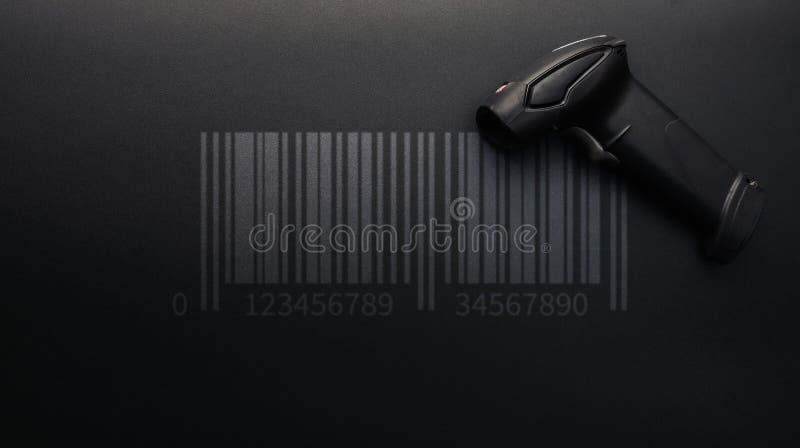 Barcode Scanning. Reader Laser Scanner for Warehouse. Retail Label ...