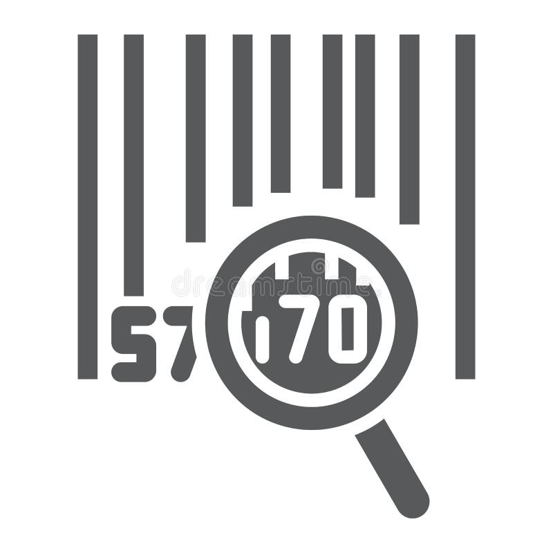 Barcode Search Glyph Icon, Logistic and Delivery, Order Tracking Sign Vector Graphics, a Solid ...