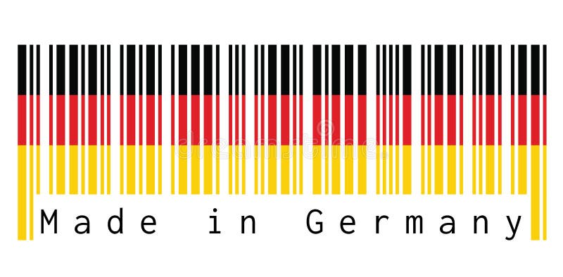Barcode with Germany Outline Stock Vector - Illustration of barcodes ...