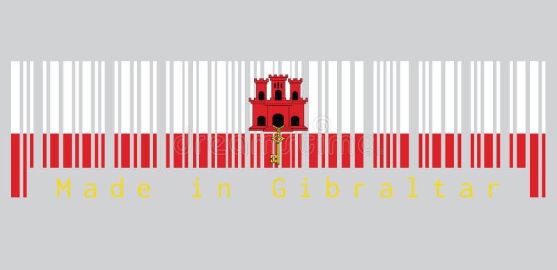 Gibraltar flag on button stock vector. Illustration of overseas - 140350696