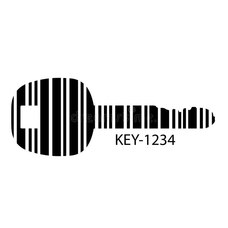 Barcode Set the Shape To the Key, Concept of Successful. Stock Vector ...