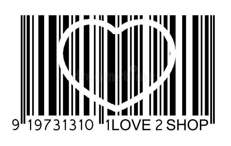 Valentines bar code stock vector. Illustration of symbol - 8024827