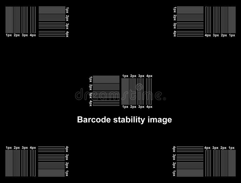 Barcode Stability Image Chart of a Scale Testting for Calibration Stock ...