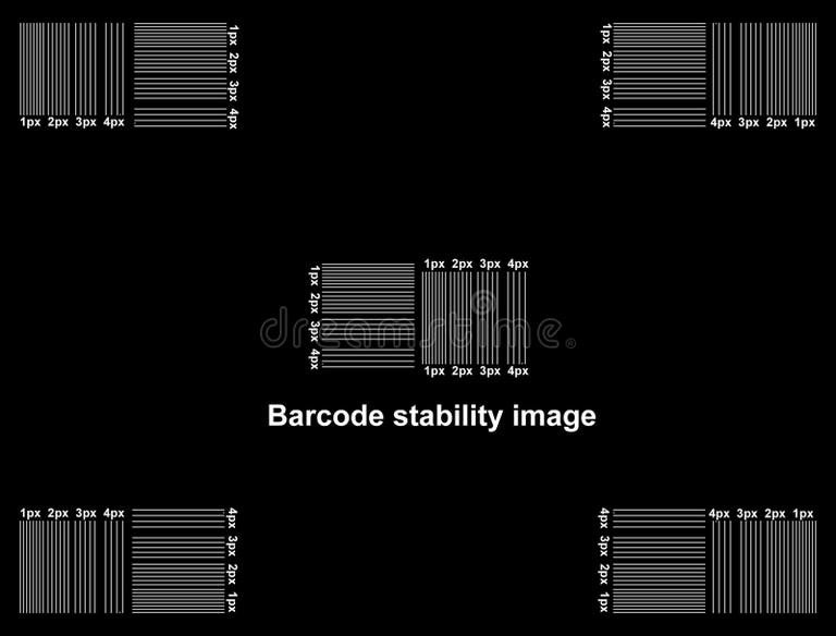 Barcode Stability Image Chart of a Scale Testting for Calibration Stock ...