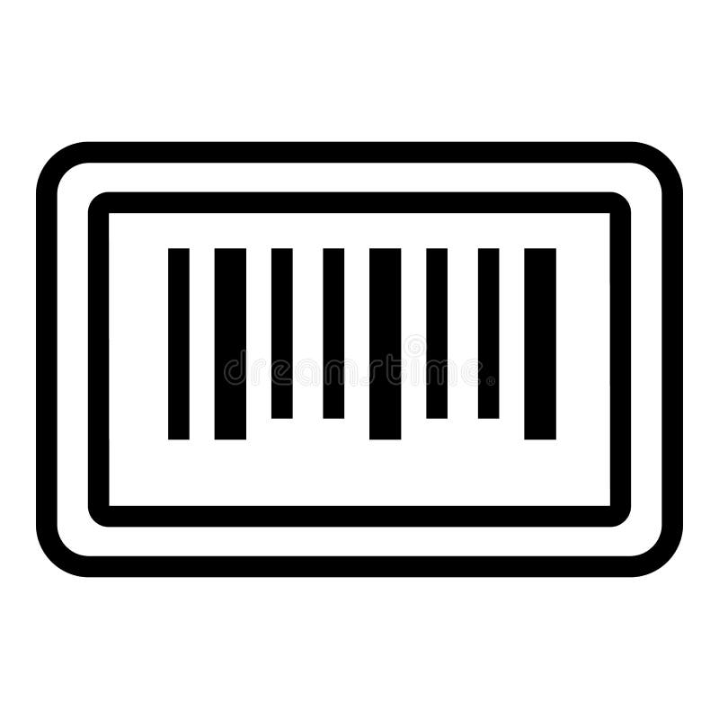 Barcode Sticker Icon, Outline Style Stock Vector - Illustration of ...