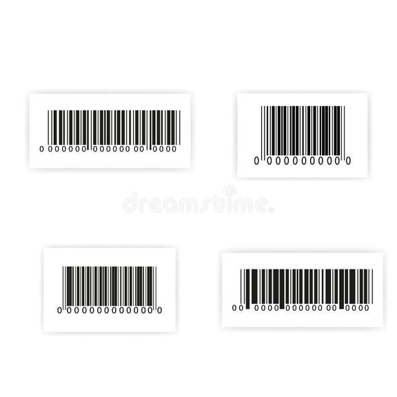 Barcode sticker set stock illustration. Illustration of scan - 138020259