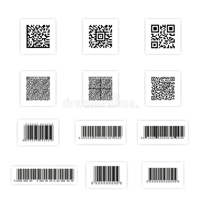 Barcode sticker set stock illustration. Illustration of digital - 138020384