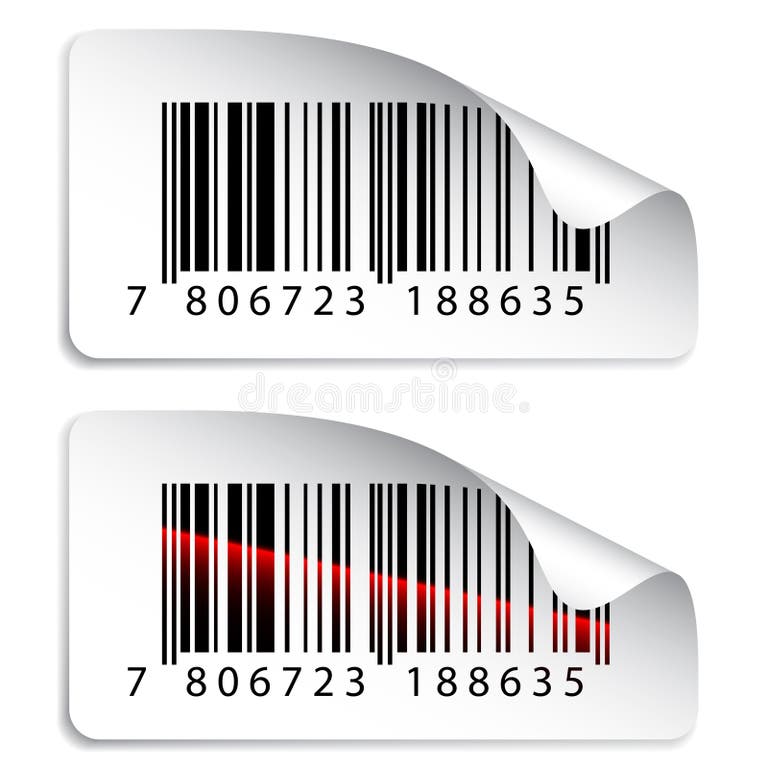 Barcode stickers stock vector. Illustration of curl, code - 22514561