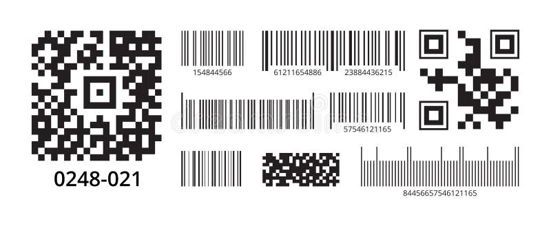 Digital Barcode. Supermarket Barcodes, Scan Code Bars And Industrial ...