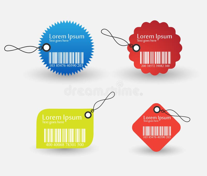 Barcode tag set stock vector. Illustration of sale, company - 25584032