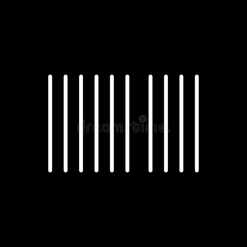 Barcode Vector Icon. Black and White Barcode Illustration. Outline ...