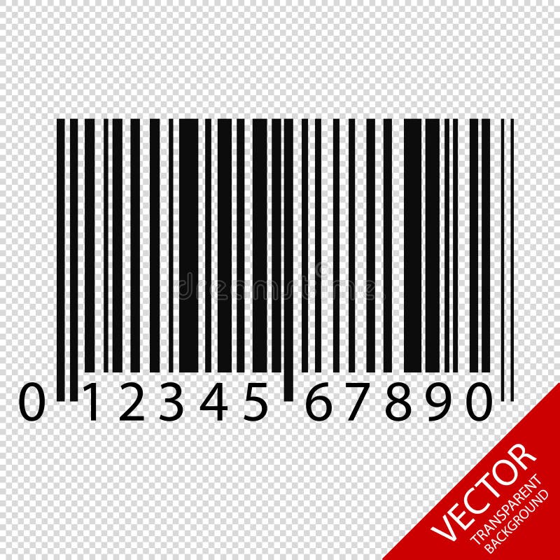 Barcode - Vector Illustration - Isolated on Transparent Background ...