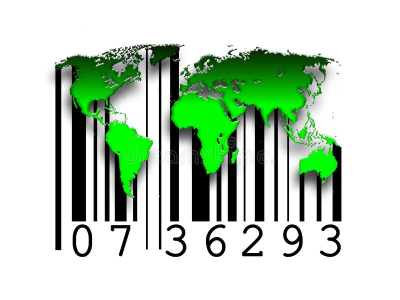Barcode world maps stock illustration. Illustration of pattern - 17968505