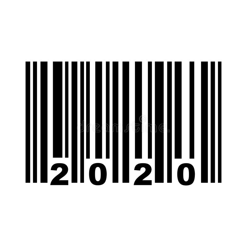 2020 Barcode year stock vector. Illustration of barcode - 171460053