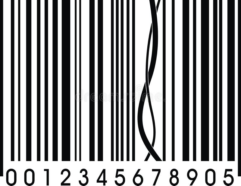 Lustiger Barcode Mit Einem Fehler Vektor Abbildung - Illustration von ...