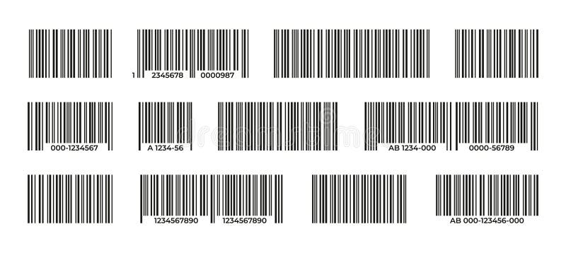 Barcodes Collection. Black Label Barcode for Product Identification ...