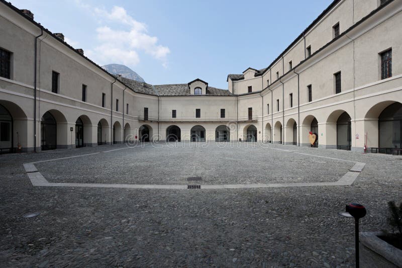 Fort Bard Fortified Complex in Aosta Valley in Bard, Italy Editorial ...