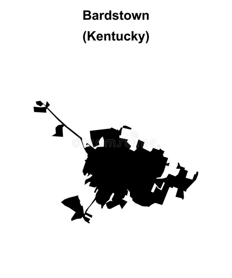 Bardstown outline map stock vector. Illustration of outline - 357329240