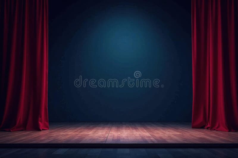 Bare, Dark Stage Backdrop, Ready for Performance, Performance, Stage ...