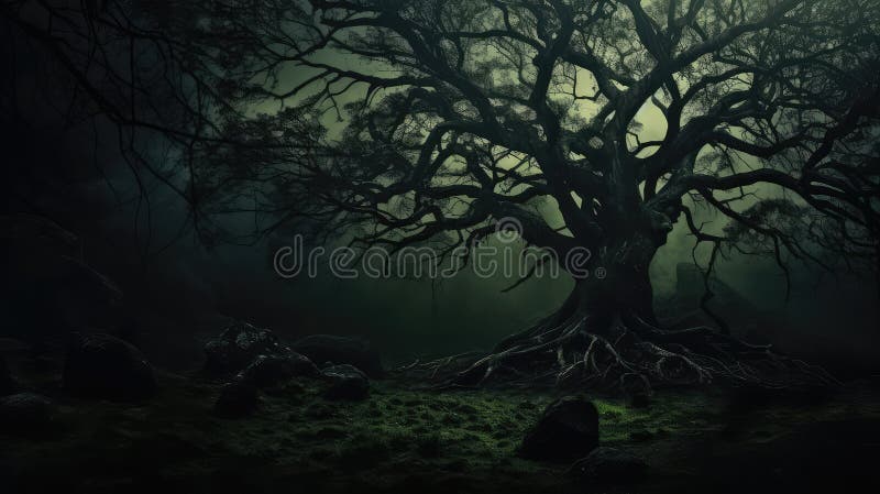 Bare dark tree clipart stock illustration. Illustration of ...