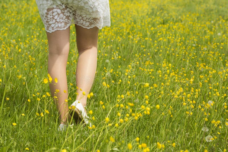 Bare feet on green grass stock image. Image of lying - 54278843