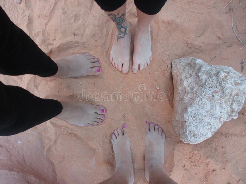 Bare Feet in the Red Desert Sand Stock Photo - Image of alien, sand ...