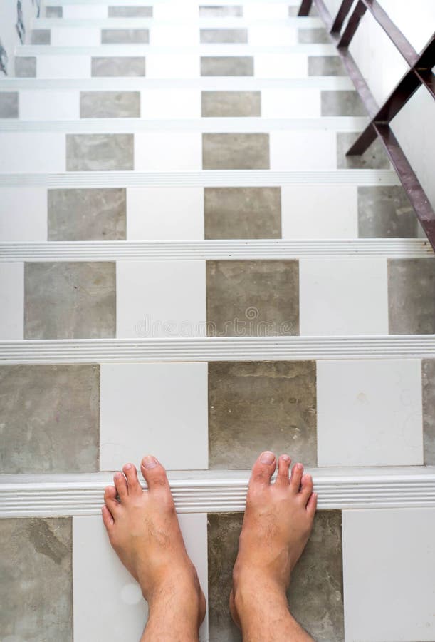 Bare feet on stair stock image. Image of feet, barefoot - 45677271