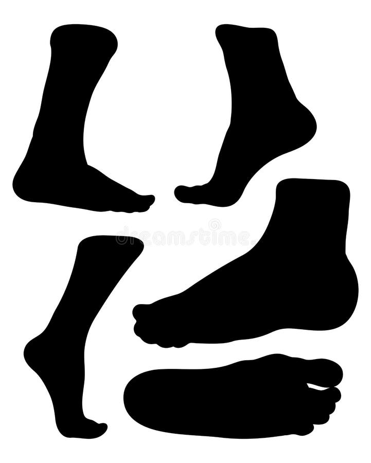 Bare Foot Silhouette Vector Symbol Icon Design. Stock Vector ...