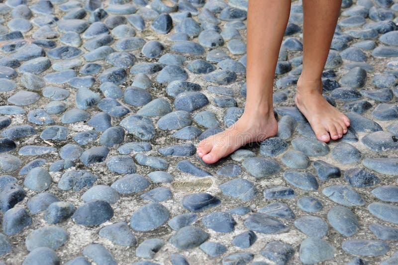 Stepping on Sandstone stock image. Image of pressure - 21838399