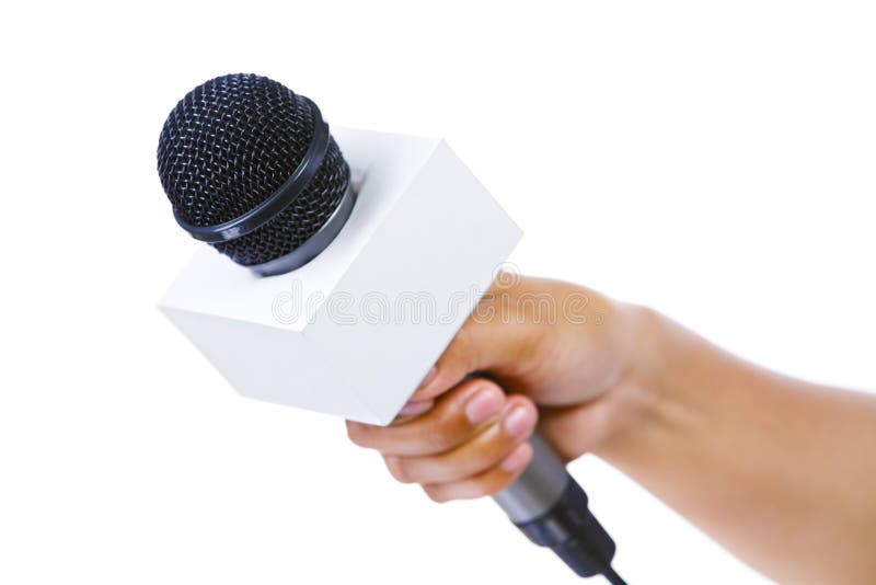 Bare Hand Holding Microphone Stock Image - Image of reporter ...
