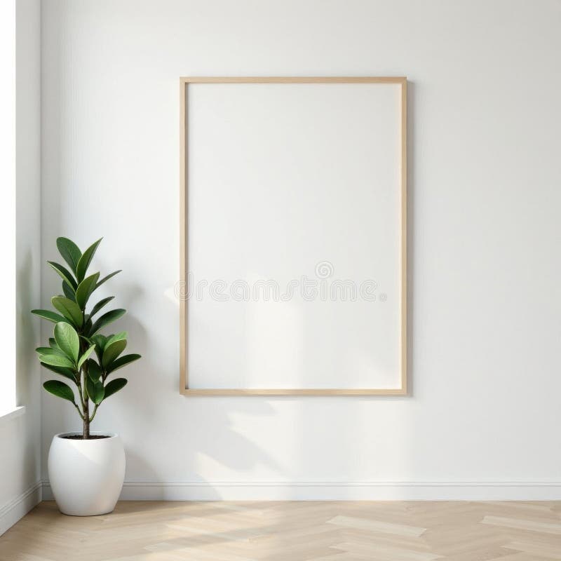 Bare, Simple Frame Against White Gallery Wall, White, Design, Clean ...