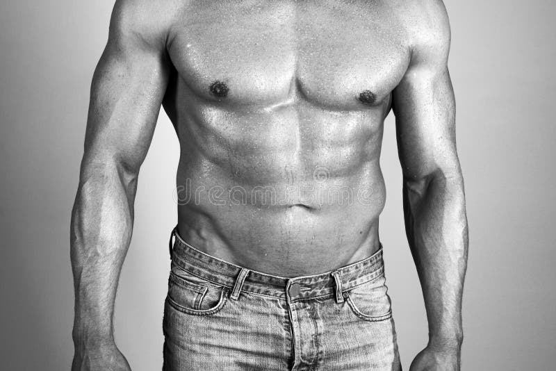 Bare Torso of a Muscular Guy. Stock Image - Image of chest, erotic ...