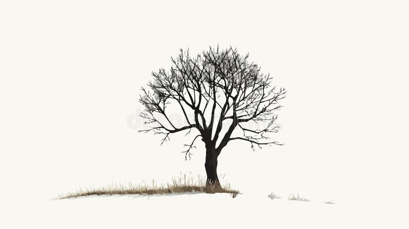 Vibrant Colored Bare Tree Vector Illustration for Design Projects Stock ...