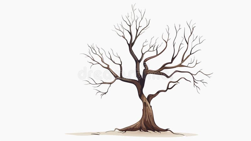 Vibrant Colored Bare Tree Vector Illustration for Design Projects Stock ...