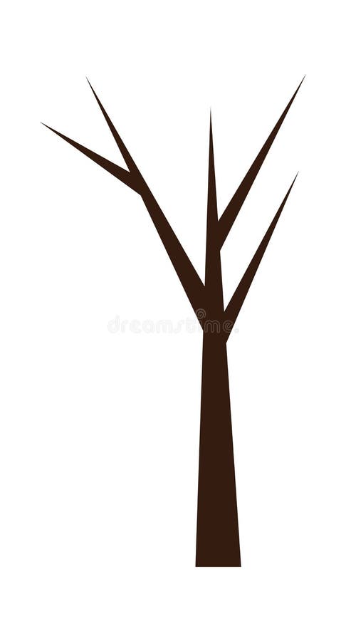 Bare Tree Flat Icon Natural Disaster Stock Vector - Illustration of ...