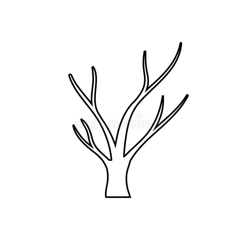 Bare Tree Icon Vector. Tree Illustration Sign. Autumn Symbol or Logo ...