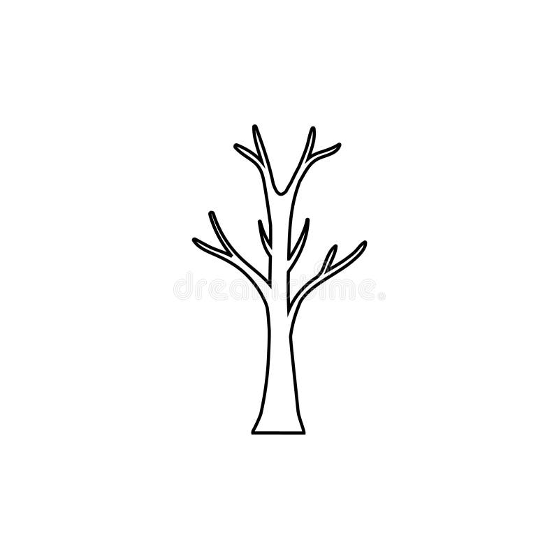 Bare Tree Icon Vector. Tree Illustration Sign. Autumn Symbol or Logo ...