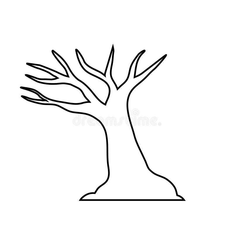 Bare Tree Icon Vector. Tree Illustration Sign. Autumn Symbol or Logo ...