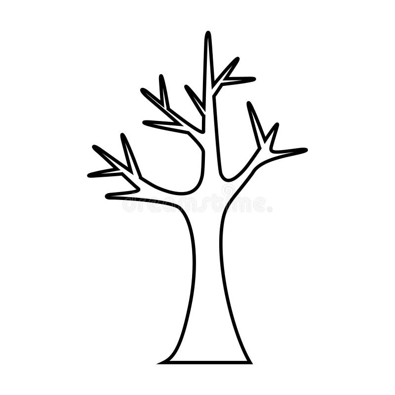 Bare Tree Icon Vector. Tree Illustration Sign. Autumn Symbol or Logo ...