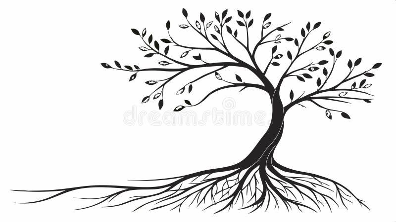 Bare Tree with Roots, Life Cycle, and Nature S Strength, Rooted Tree ...